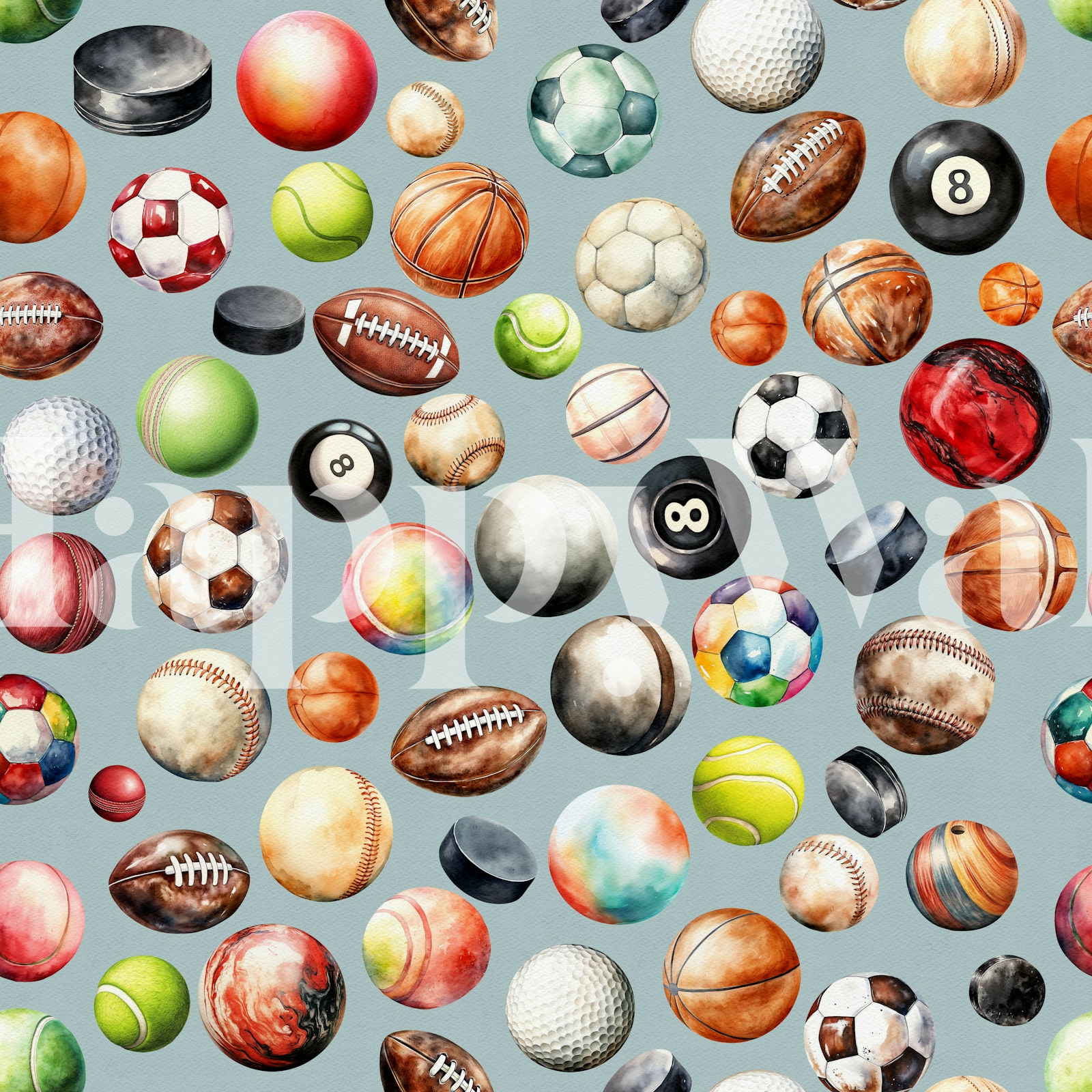 Colorful Sports Balls Wallpaper