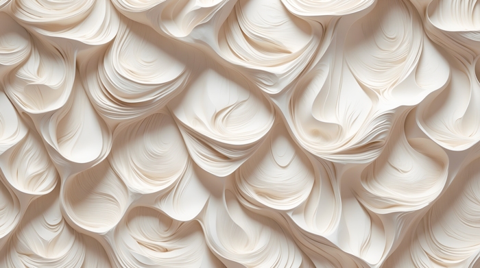 Textured Ivory Wave Wallpaper