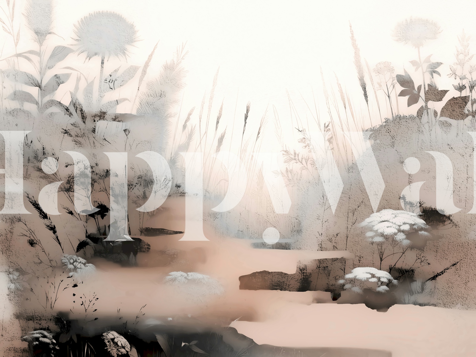 Misty Meadow Dream Wallpaper - happywall.com