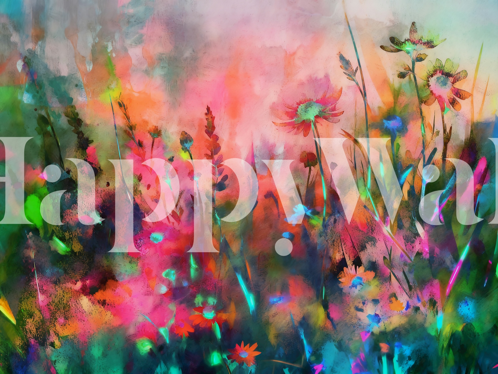 Misty Meadow Dream Wallpaper - happywall.com