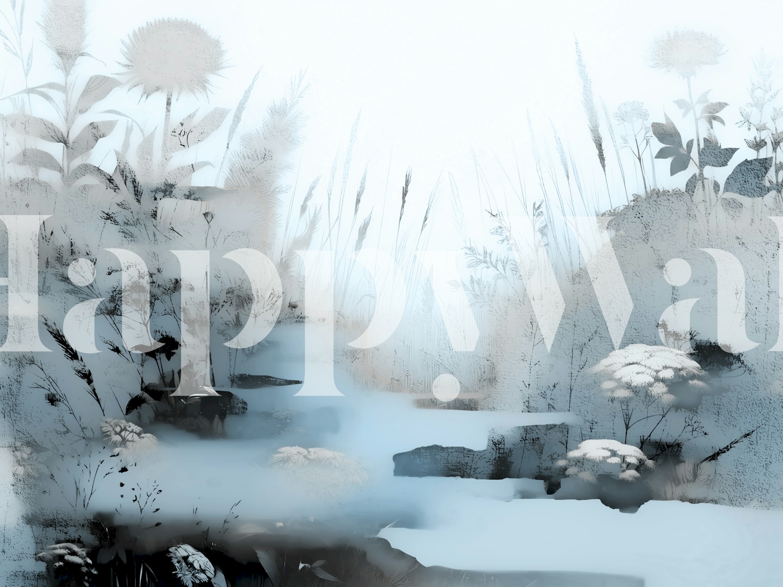 Misty Meadow Escape Wallpaper - happywall.com
