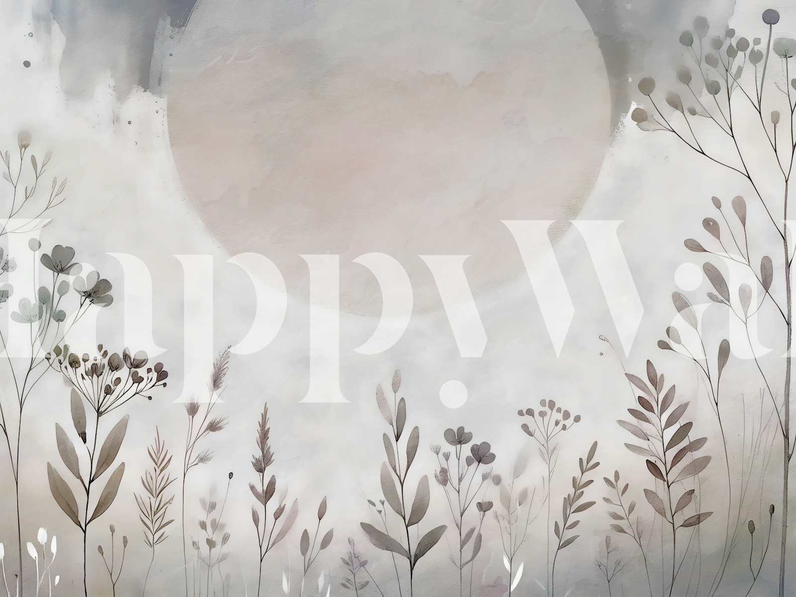 Misty Meadow Scene Wallpaper | Happywall.com