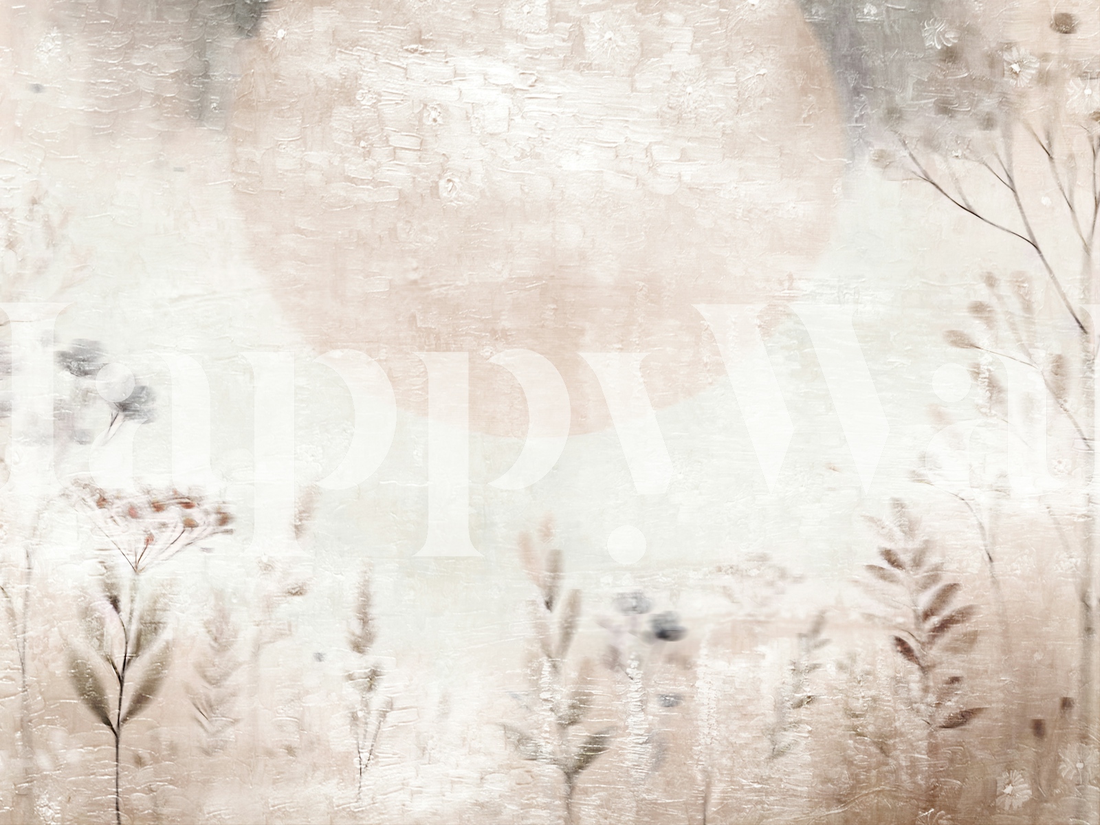 Neutral Floral Wallpaper with Soft Colors