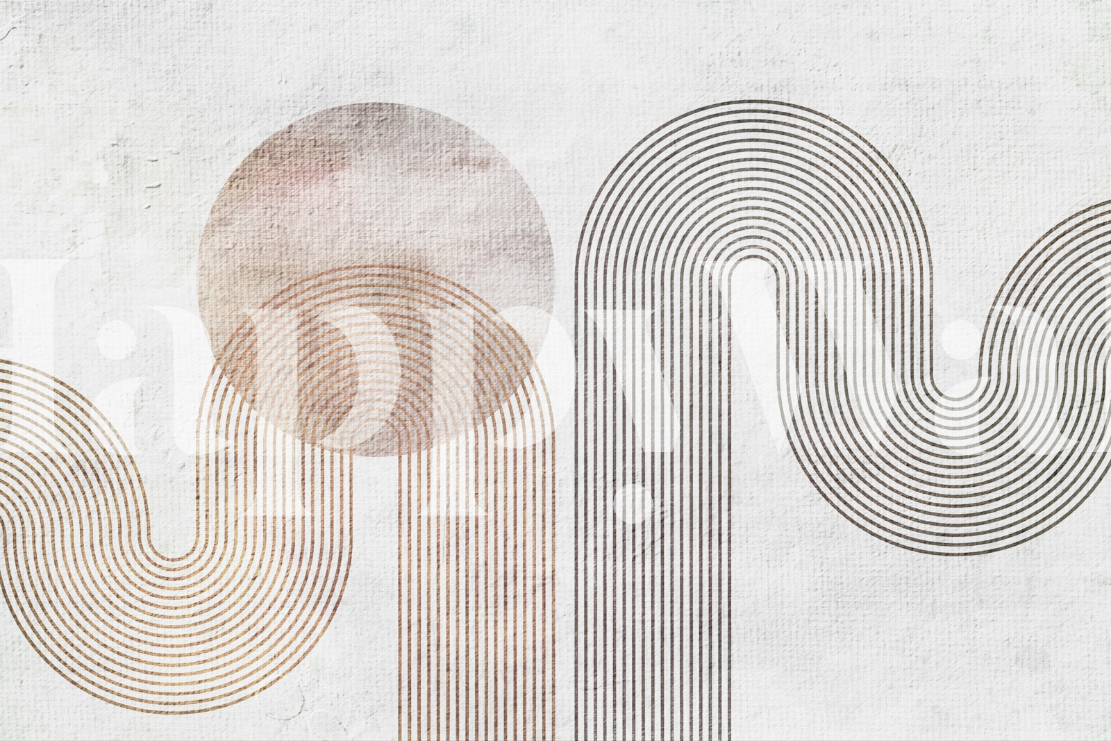 Contemporary Curved Line Wallpaper