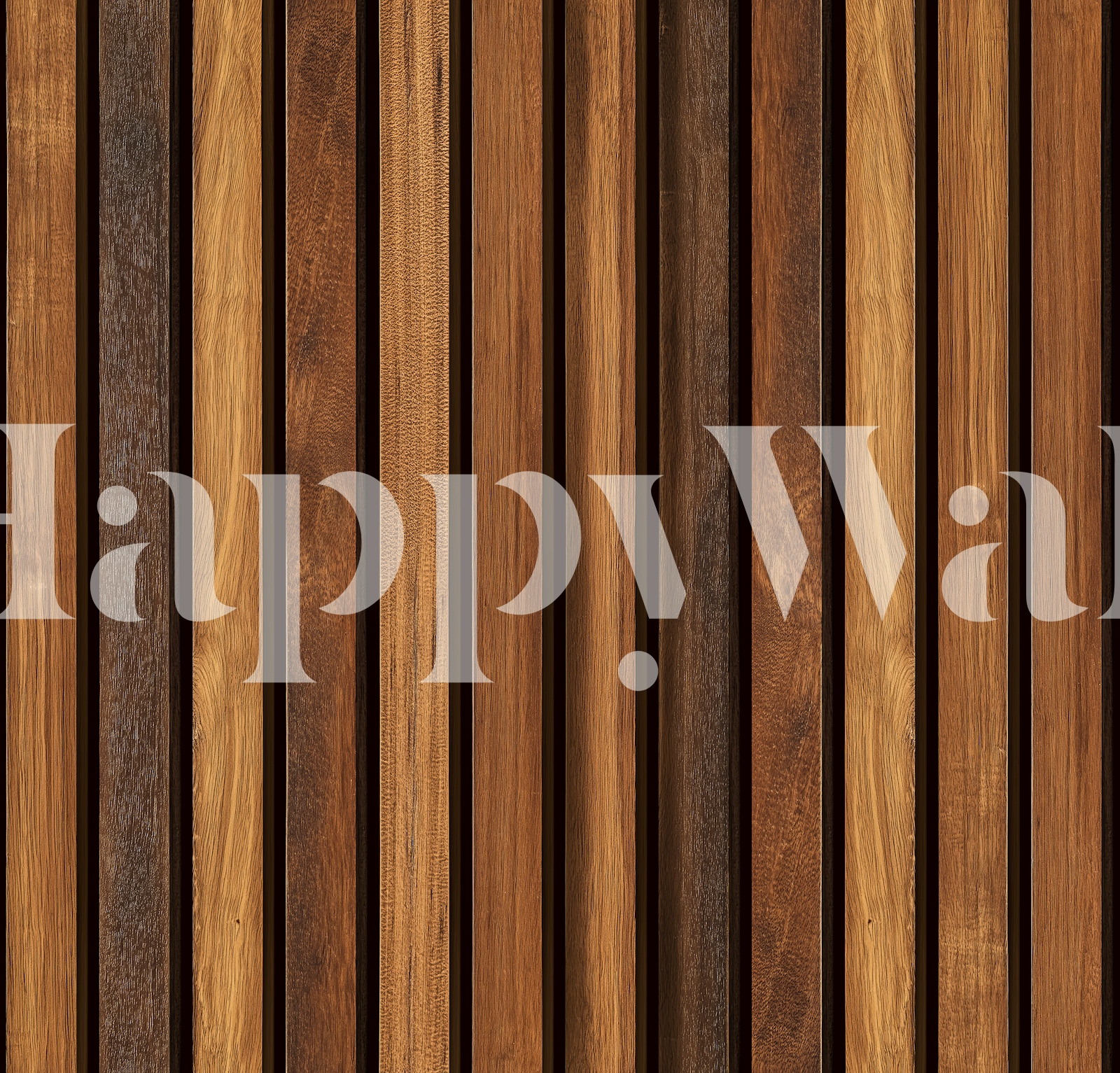 Natural Wood Striped Wallpaper for Rustic Decor