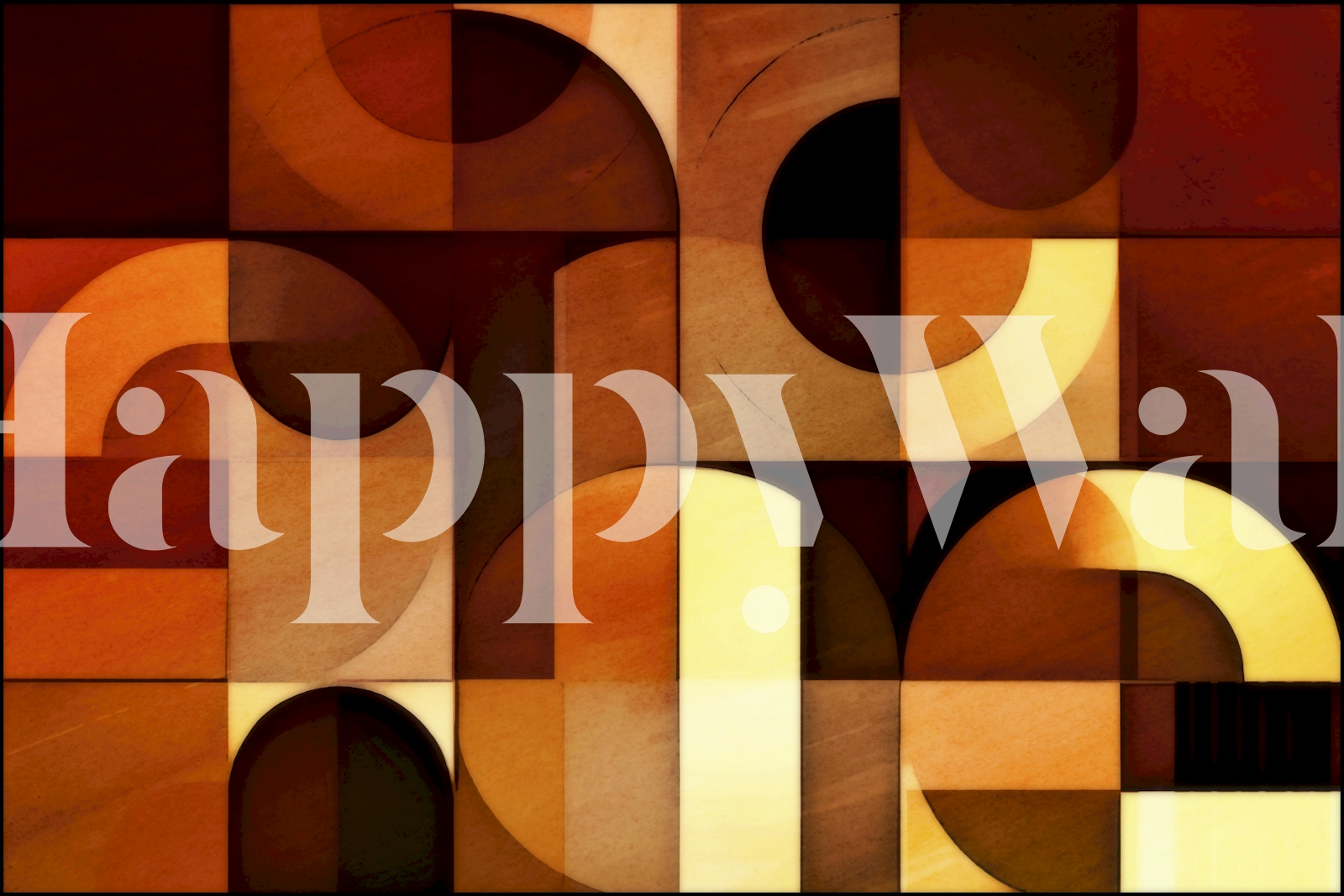 Retro Cubist Blocks Wallpaper - happywall.com