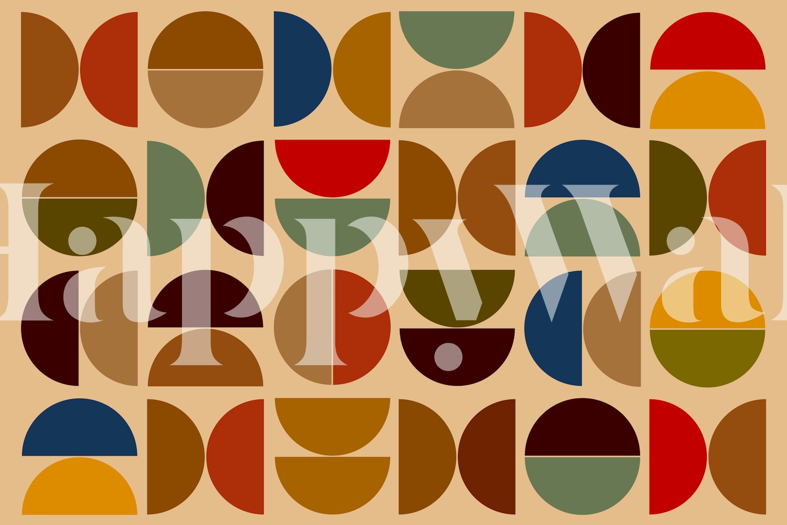 Vintage Geometric Circle Wallpaper