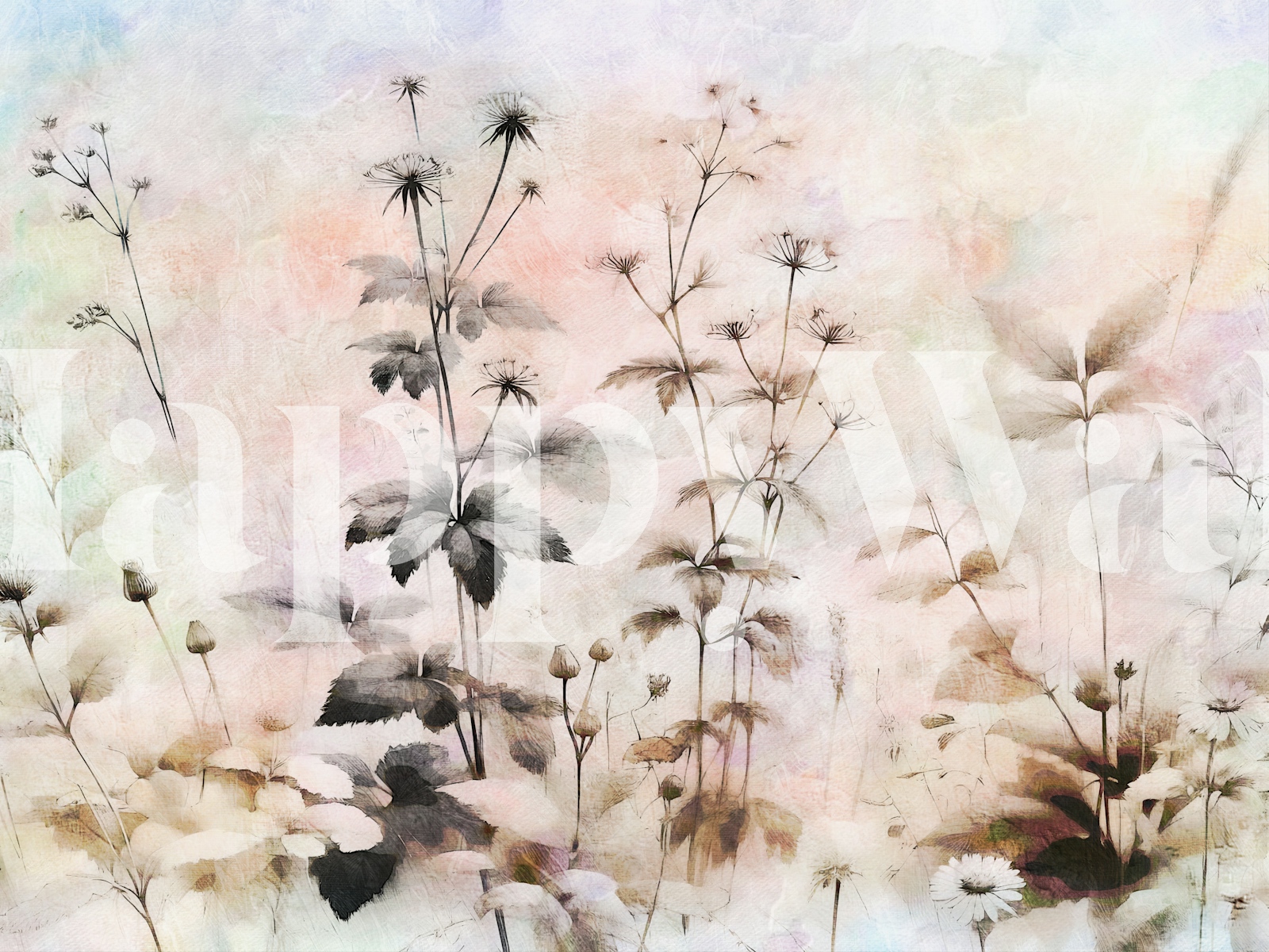 Dreamy Flora Artistry Wallpaper | happywall.com