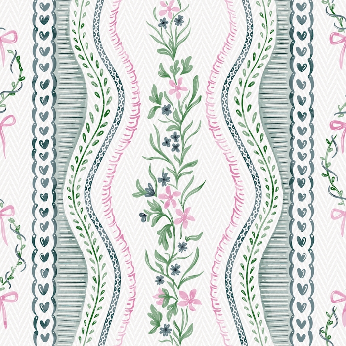 Preppy Grandmillennial Delight Wallpaper | happywall.com