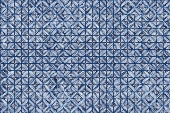 Block Print Geometric Tile Wallpaper - happywall.com