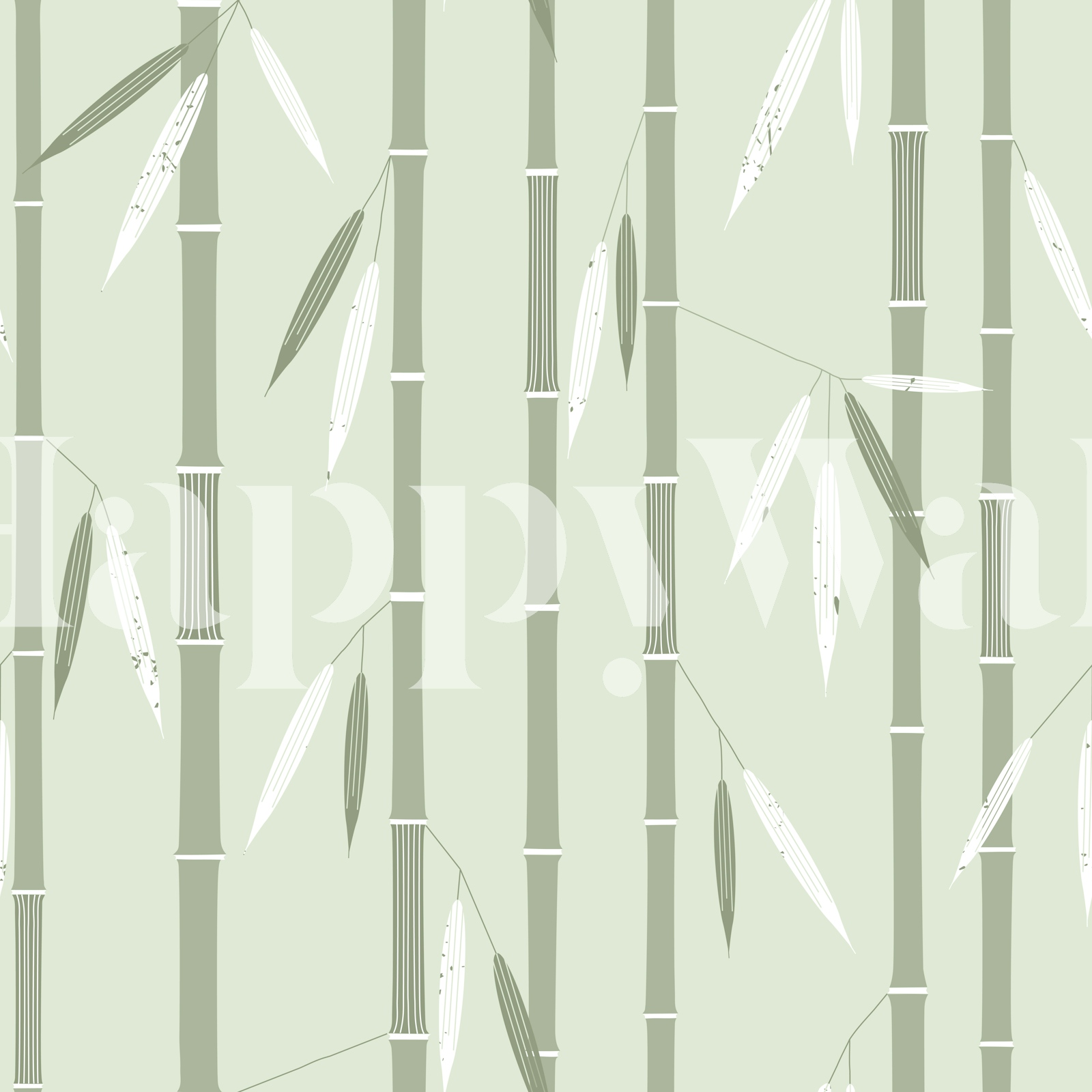 Neutral Green Bamboo Wallpaper for Zen Décor