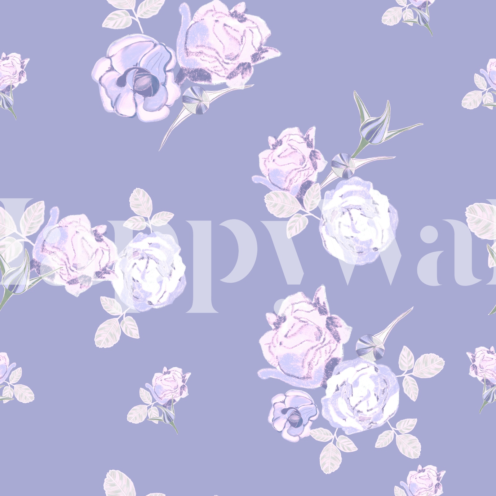 Lilac Floral Wallpaper for Bedroom Decor