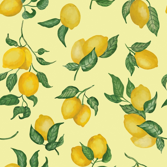 Lemons Gouache 21 Pastel Lemon Wallpaper