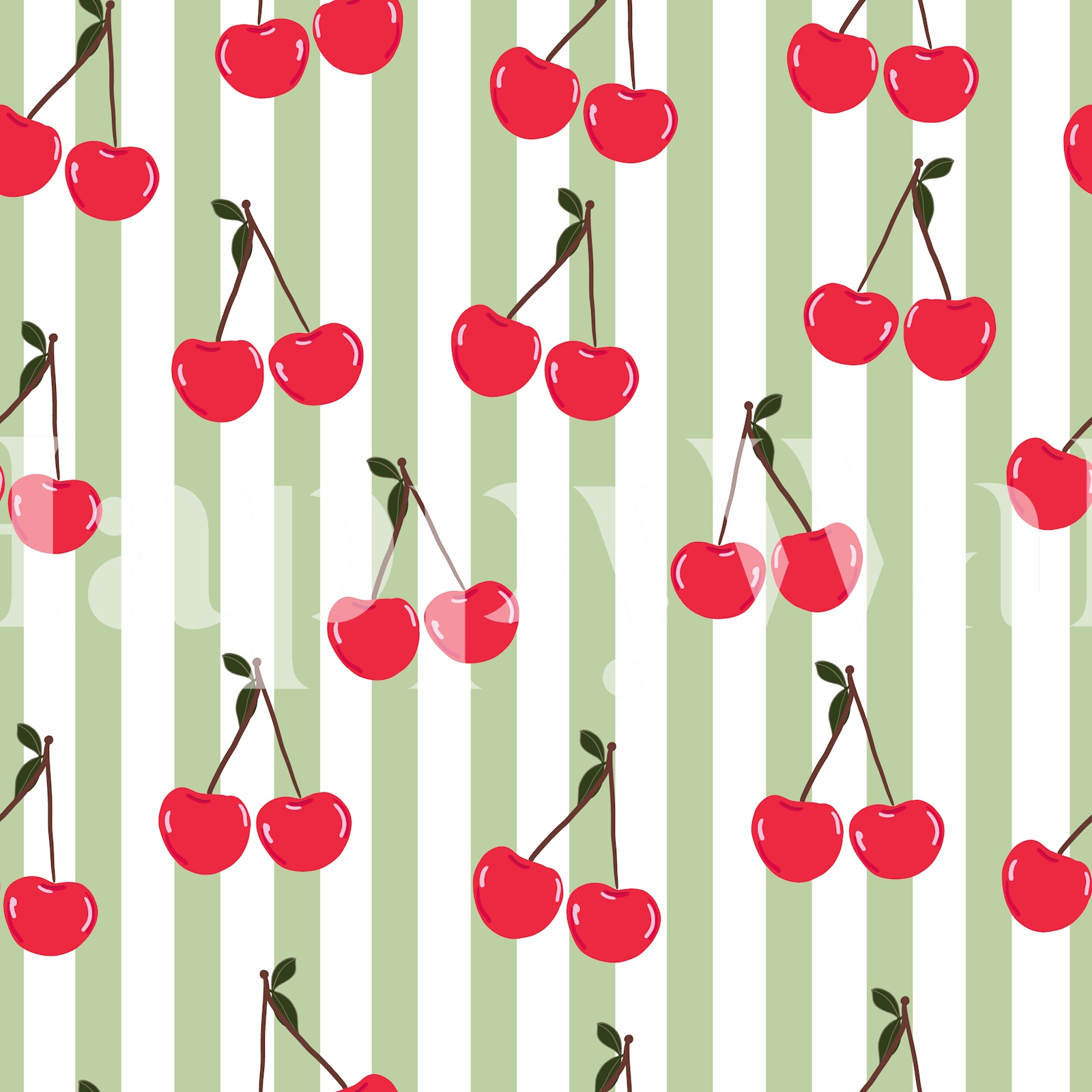 Cherry Stripe Wallpaper - Happywall.com