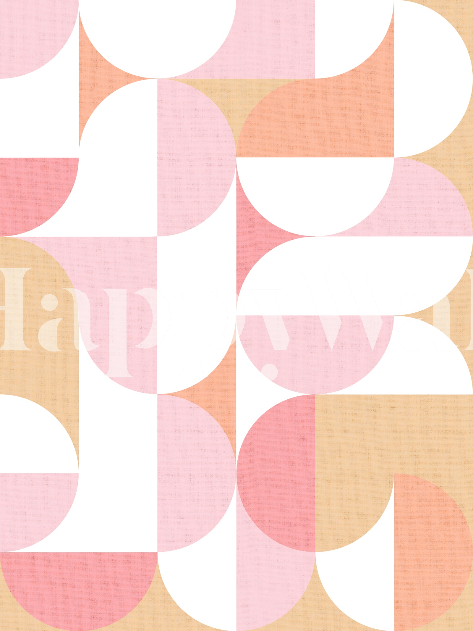 Mid-Mod Geometric Shapes Wallpaper - Happywall