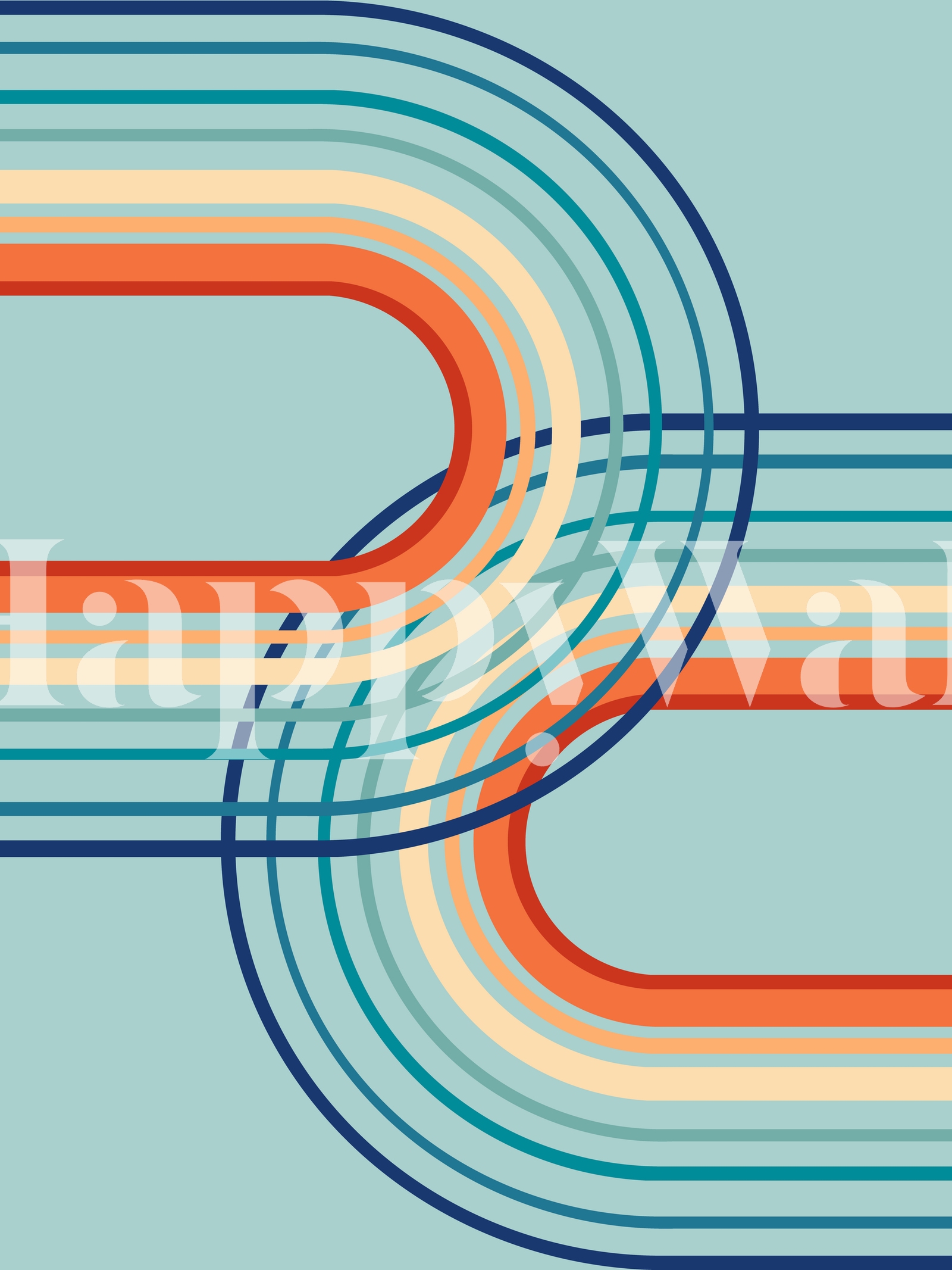 Rainbow Arch Minimal 2 Wallpaper | Happywall