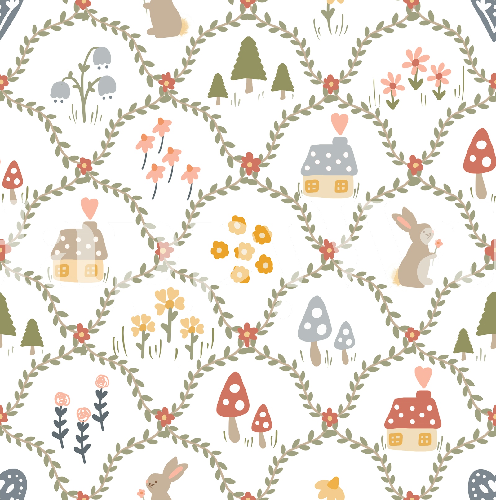 Fairy Tale Meadow Wallpaper - Happywall