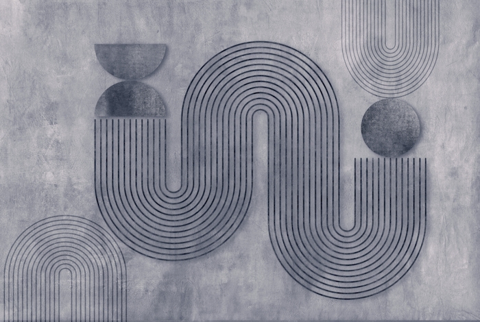 Dynamic Balance Modern Art Wallpaper