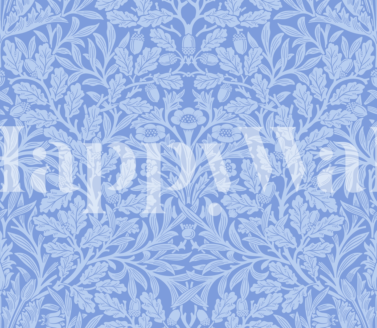 Victorian Acorn Pattern 5 Blue - Happywall