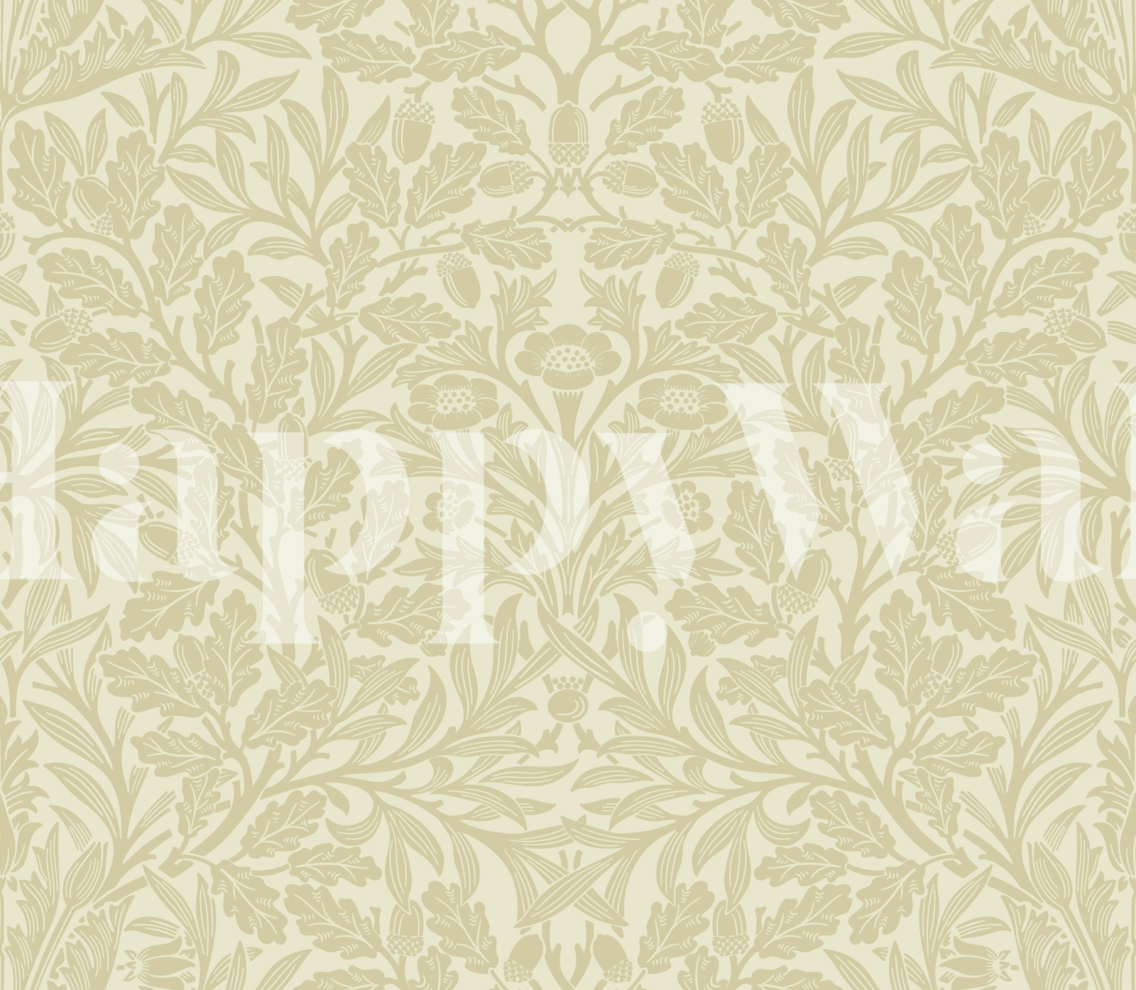 Victorian Acorn Pattern 9 Dark Vanilla Wallpaper