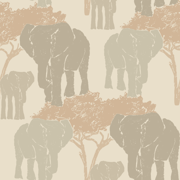 Majestic Elephant Tribe Wallpaper | happywall.com