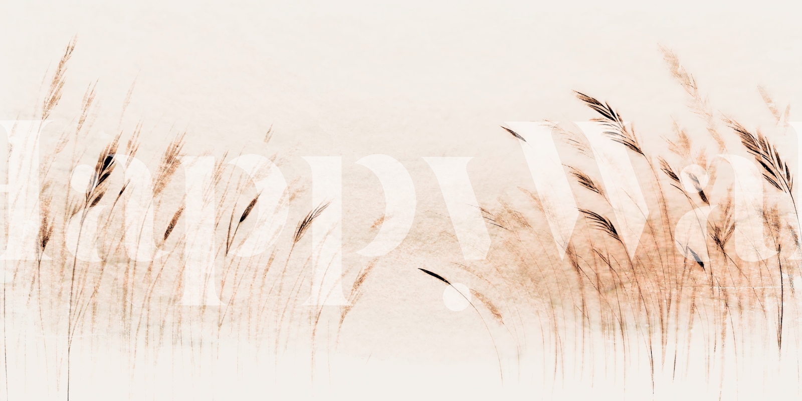 Golden Reed Breeze Wallpaper | happywall.com