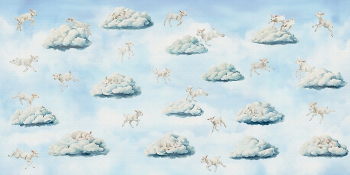 Counting Sheep Cloud Wallpaper for Bedrooms