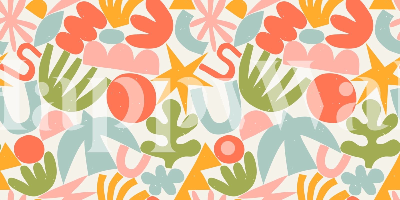 Colorful Abstract Floral Wallpaper