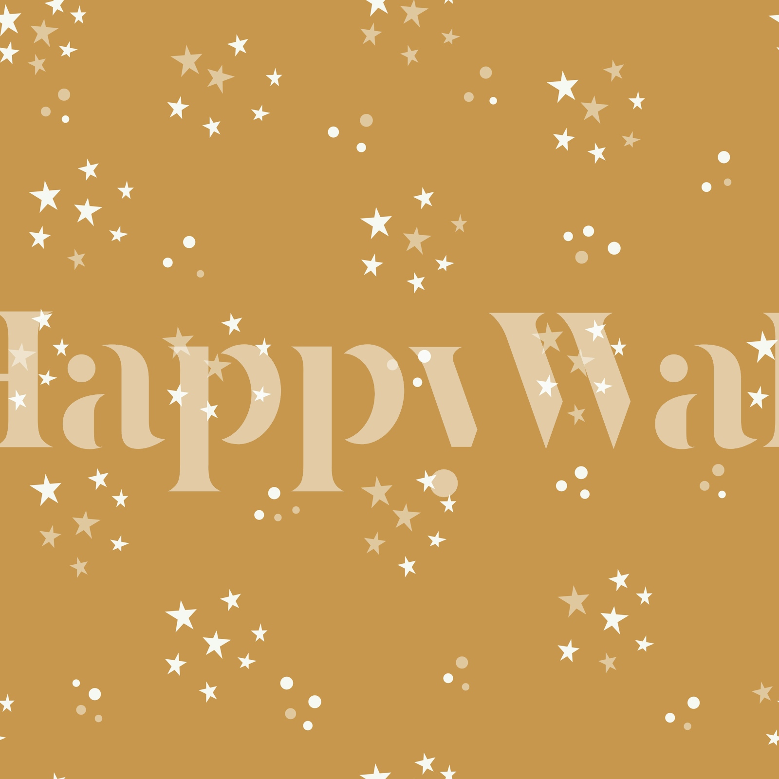 Golden Starry Night Wallpaper - Happywall