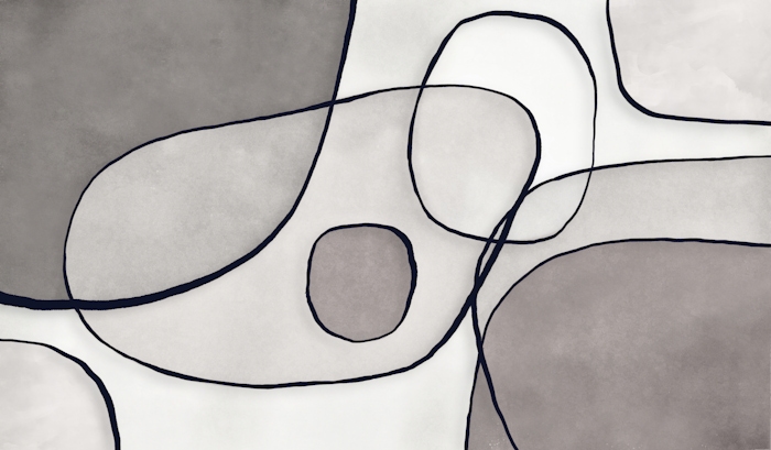 Artistic Geometric Blend Greige - Happywall