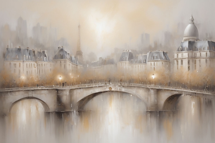 Paris Morning Haze Wallpaper | Happywall