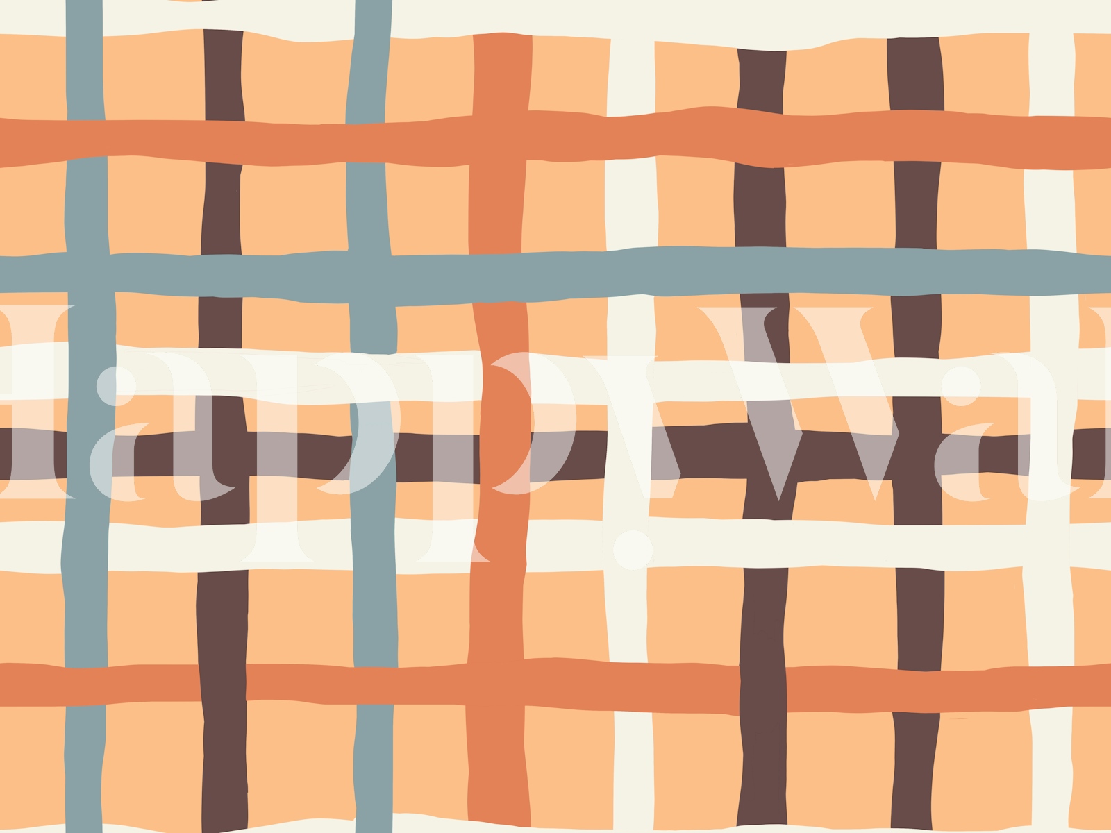 Playful Wavy Checkerboard Wallpaper