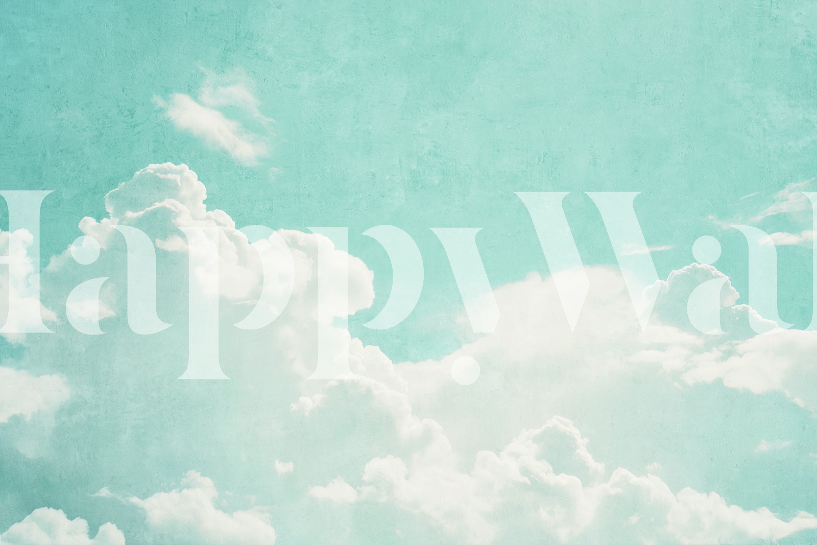 Aqua Sky Serenity Clouds Wallpaper | happywall.com