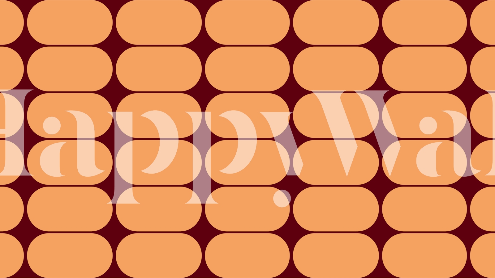 Amber Retro Blocks Wallpaper