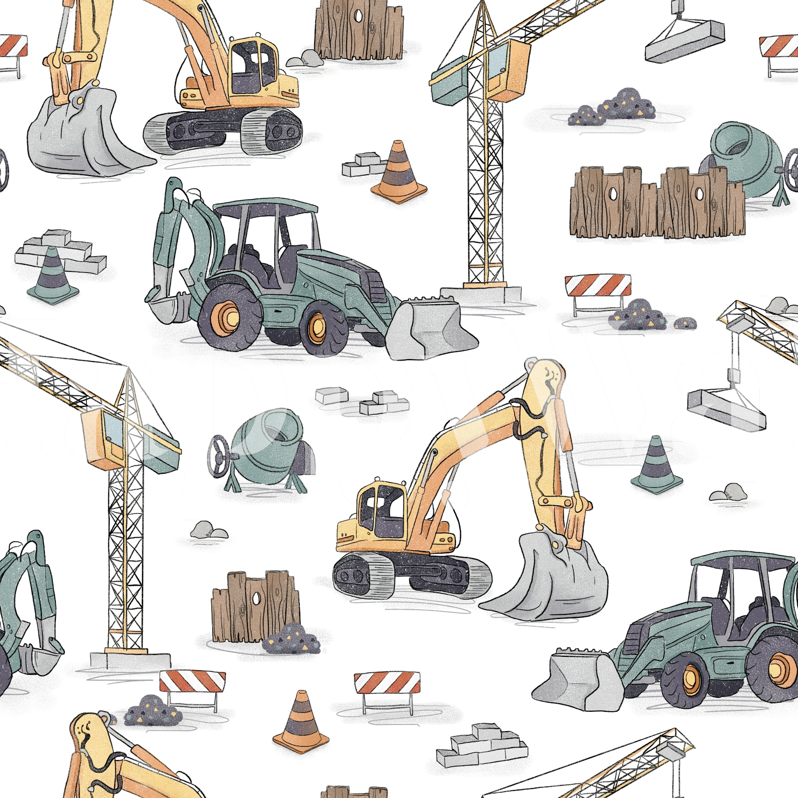 Construction Site Wallpaper | happywall.com