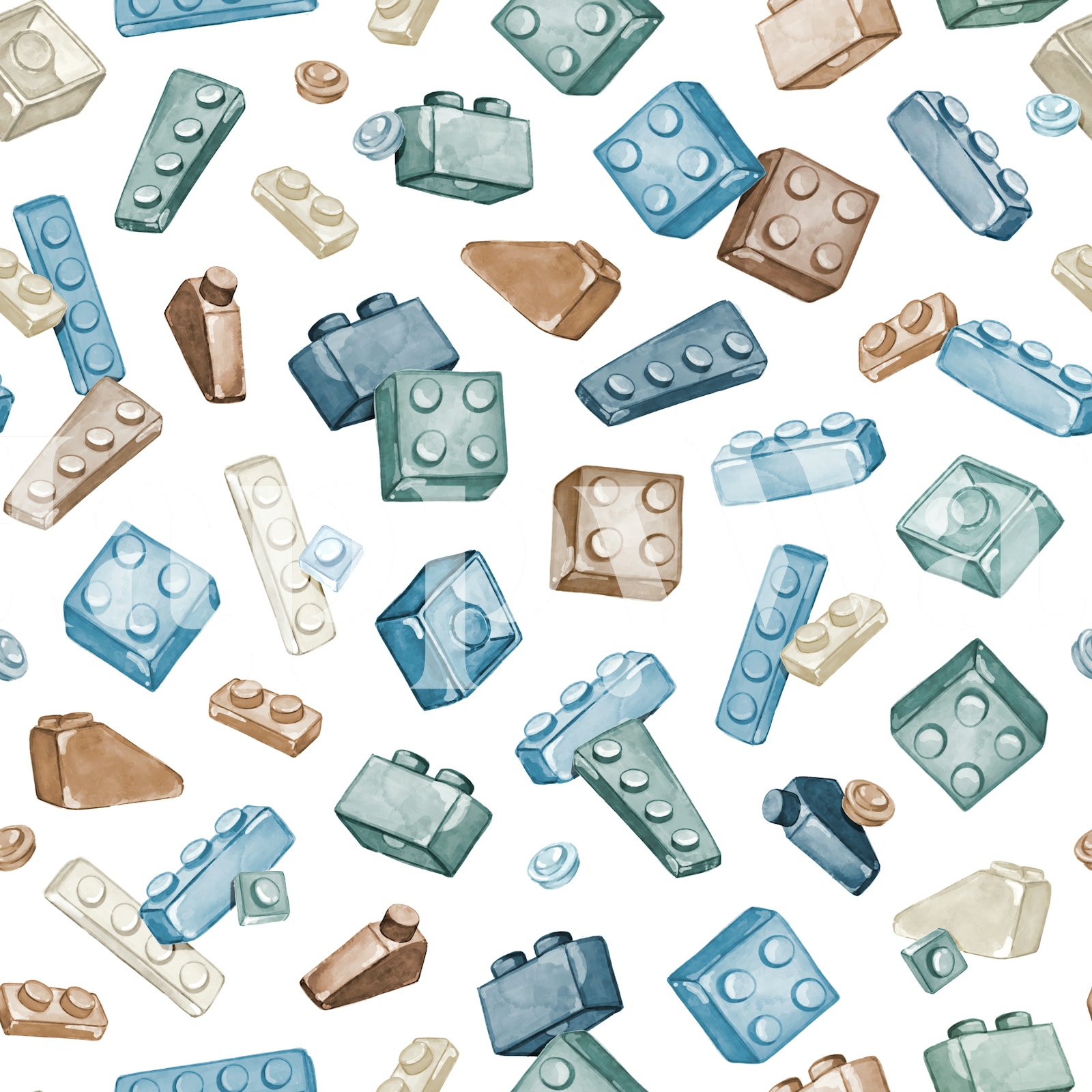 Colorful Toy Blocks Wallpaper for Kids