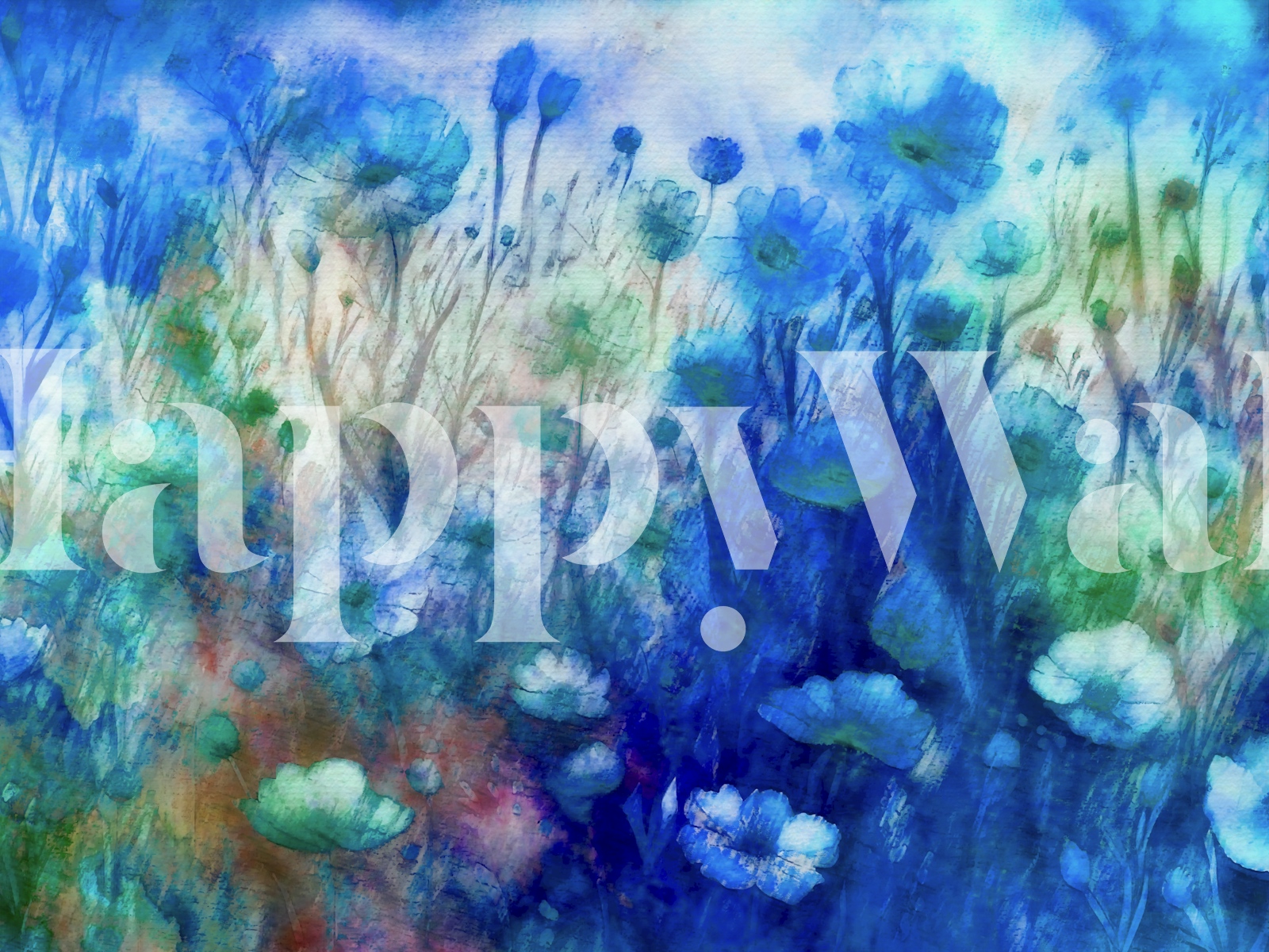 Enchanted Blue Blossoms Wallpaper | Happywall