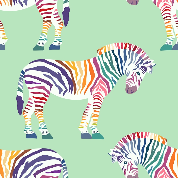 Rainbow zebra 3 Wallpaper | happywall.com