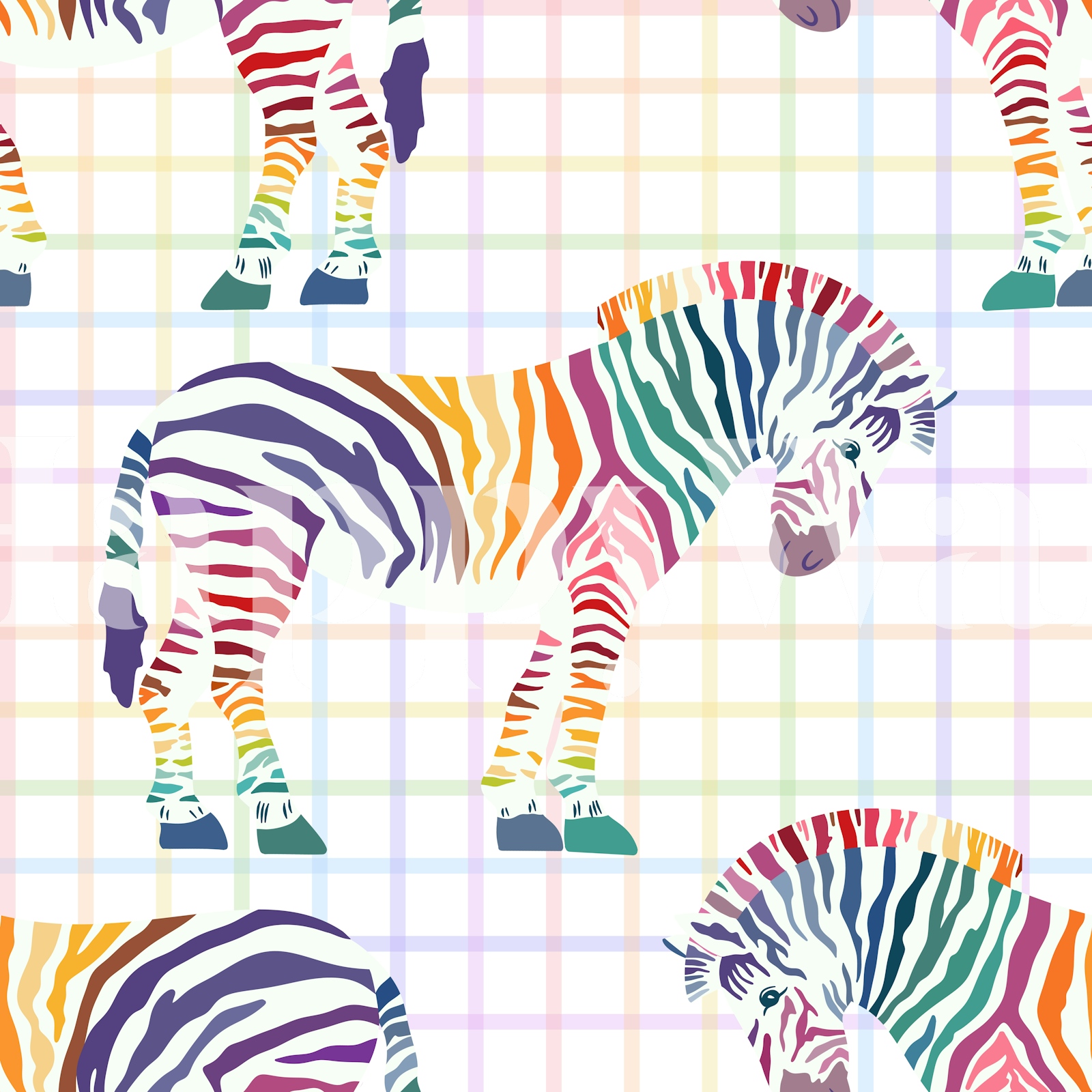 Rainbow Zebra Wallpaper - Happywall