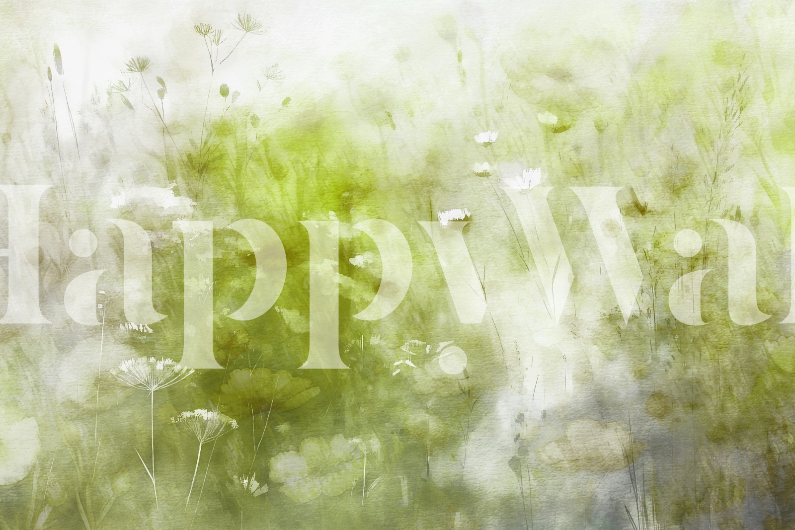 Misty Meadow Ambiance Wallpaper | happywall.com