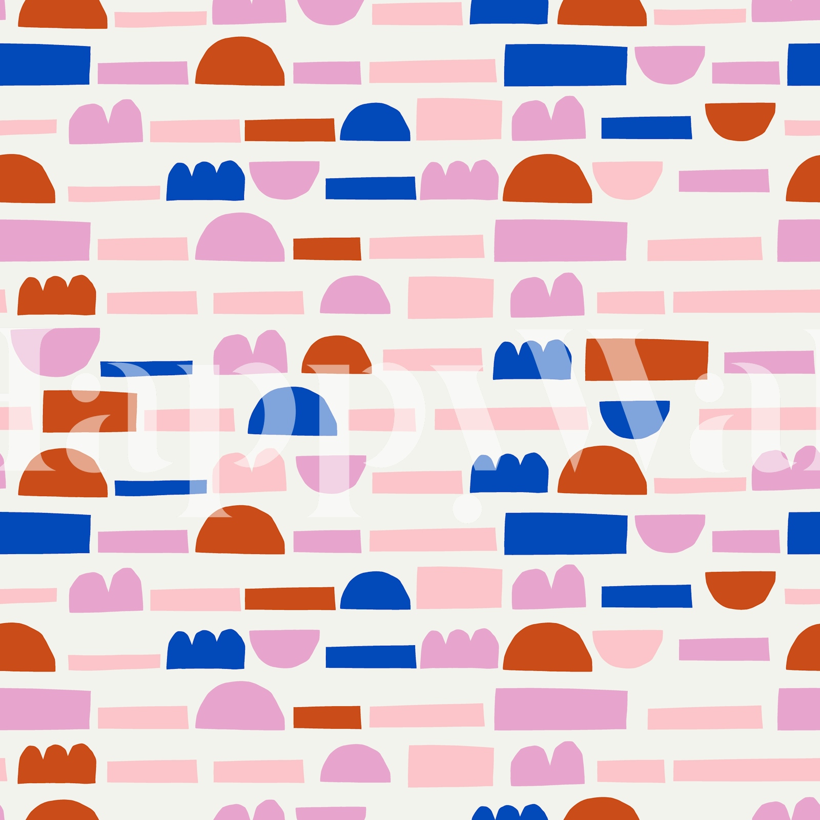 Colorful Geometric Wallpaper Red Blue Pink