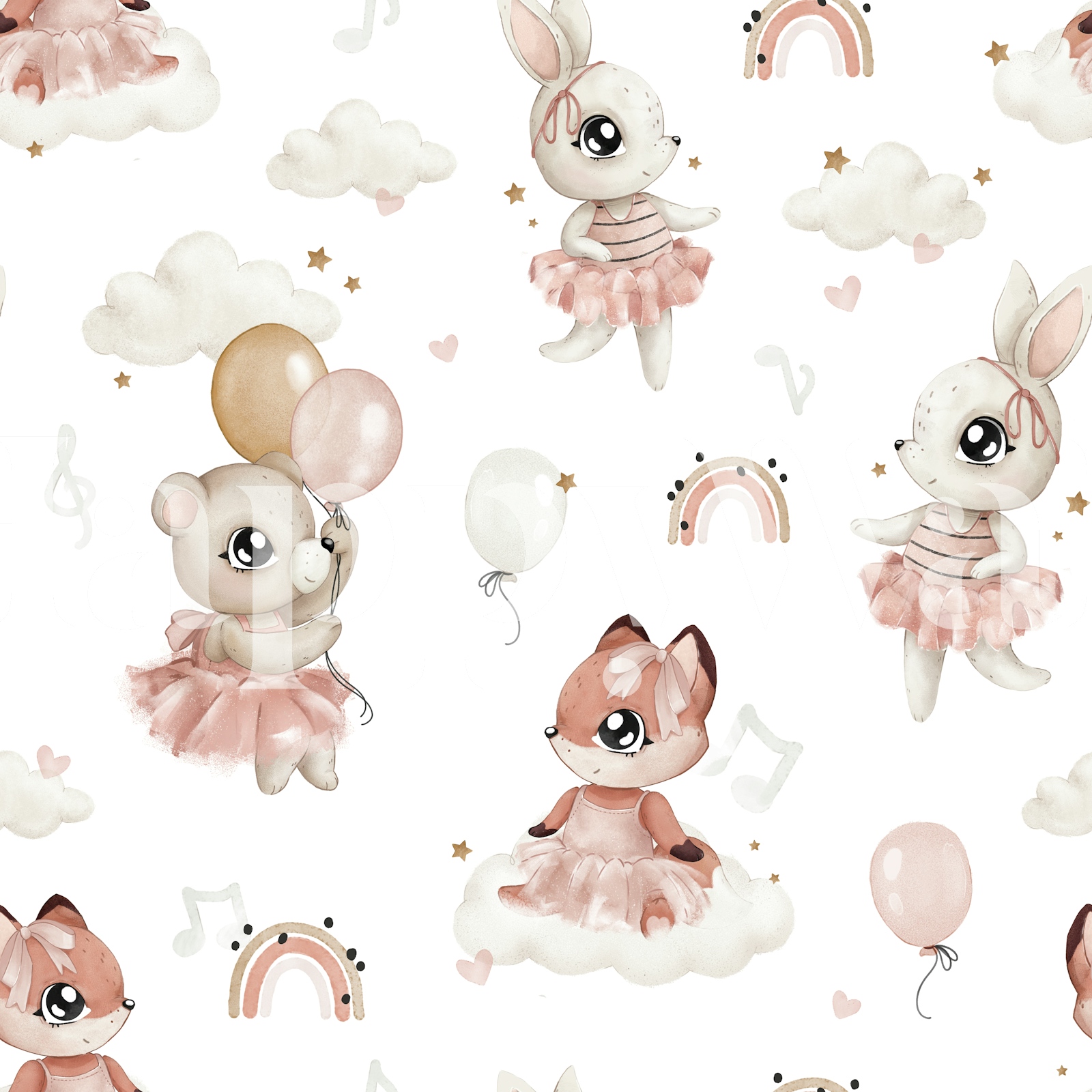 Little Tutu Friends Wallpaper | happywall.com