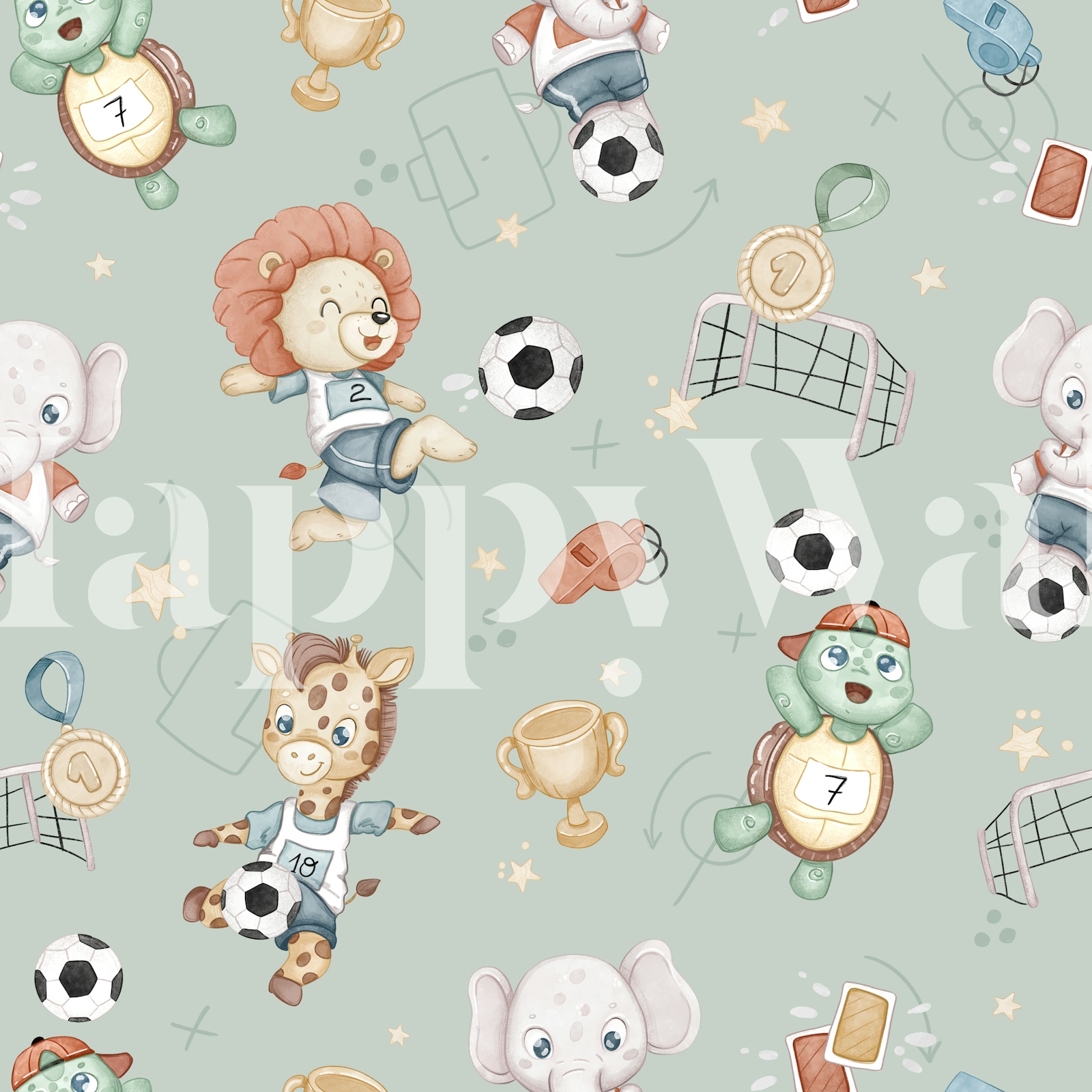 Soccer Time - mint | Happywall