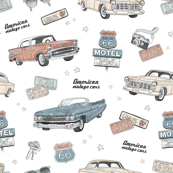 American Vintage Cars Wallpaper | happywall.com