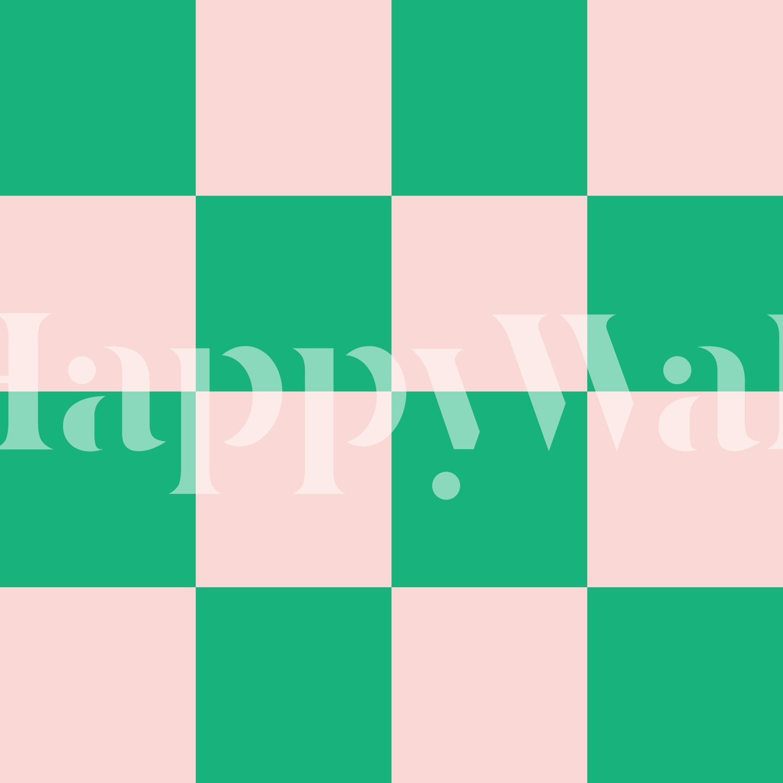 Green and Rose Checker Wallpaper for Home Decor