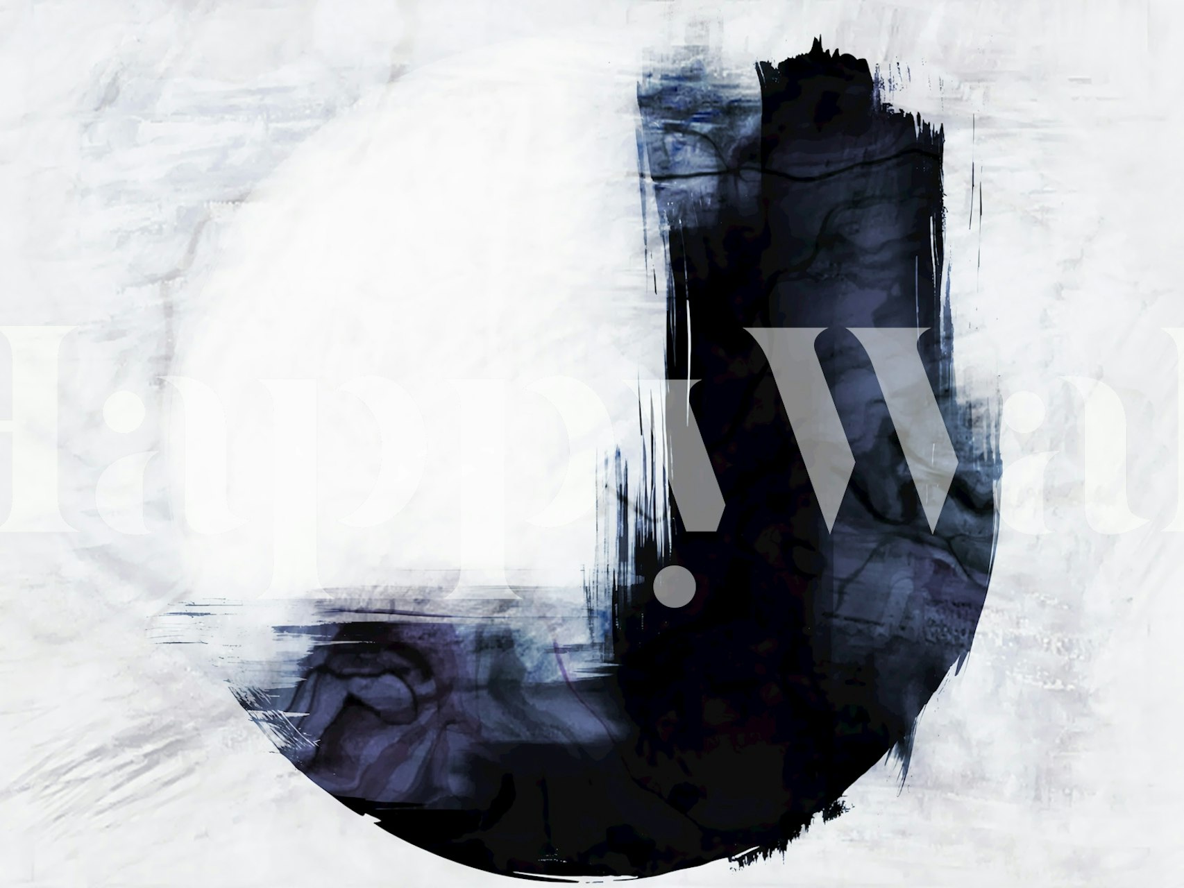 Black and White Abstract Ink Wallpaper