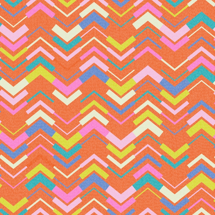 Colorful Chevron Stripe Wallpaper - Orange