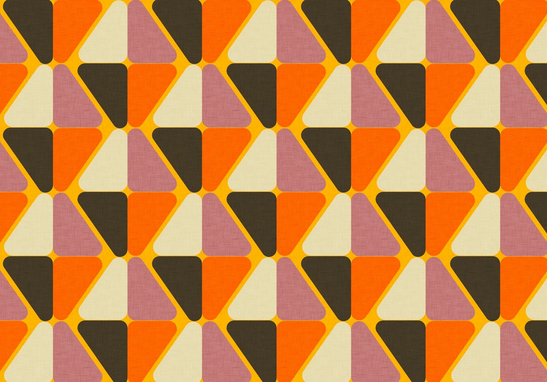 Retro Color Block Brown Wallpaper | Buy Online at Happywall.com