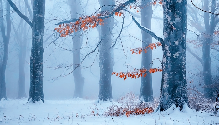 Mystic Winter Woods Wallpaper