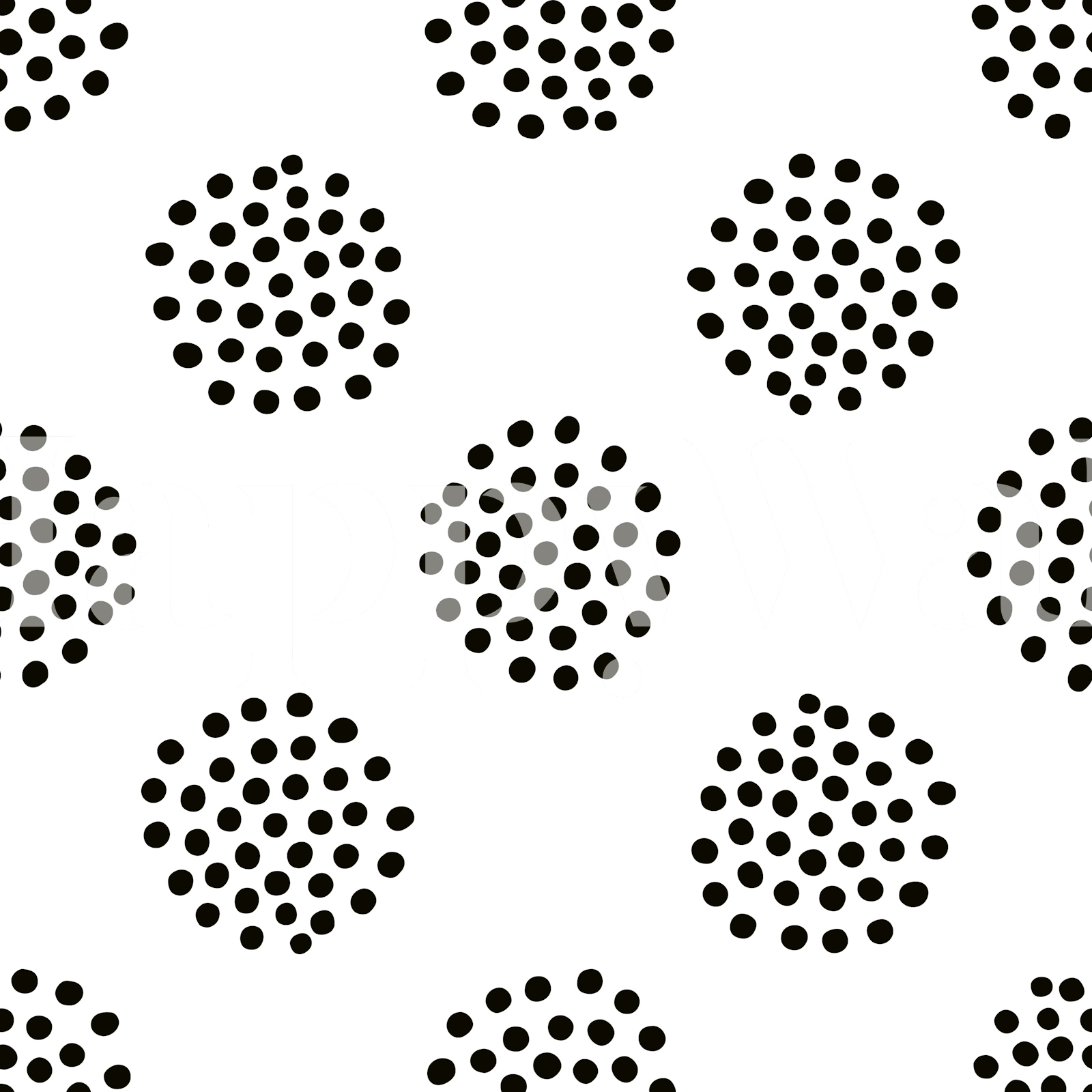 Dotty Dots Black and White Wallpaper